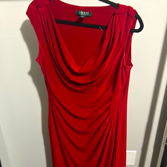 Lauren Ralph Lauren | Dresses | Lauren Ralph Lauren Red Dress Size 4 ...